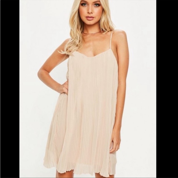 Missguided | Dresses | Missguided Strappy Pleated Swing Dress In ...